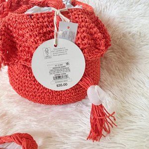 RHODE | Bags | Nwt Rhode X Target Crochet Bucket Bag Dark Orange Boho ...